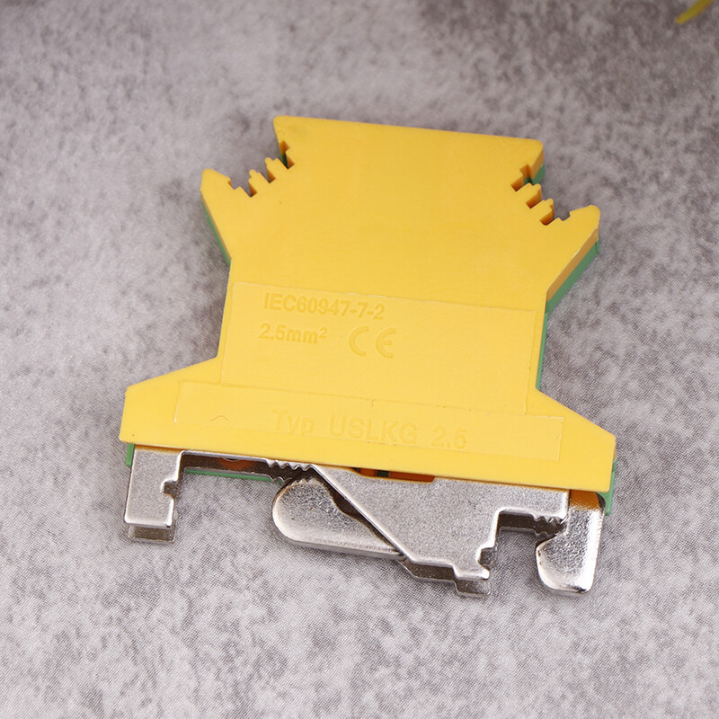 USLKG2.5 Screw Ground DIN Rail Terminal Block Earth Connector ...