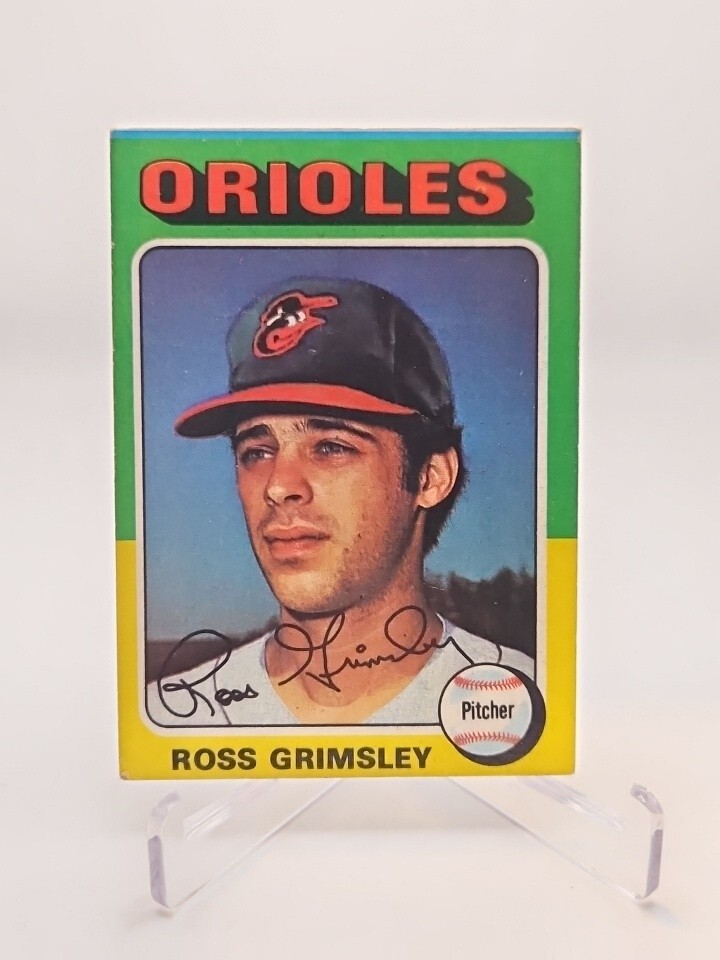 1975 Topps #458 Ross Grimsley Vintage Baltimore Orioles Baseball Card ...
