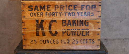 Antique KC Baking Powder Advertising Box Crate Great for Vinyl Record ...