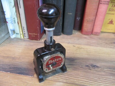 VINTAGE BATES Numbering Machine 6 Wheel Style E Stamper NICE PIECE ...