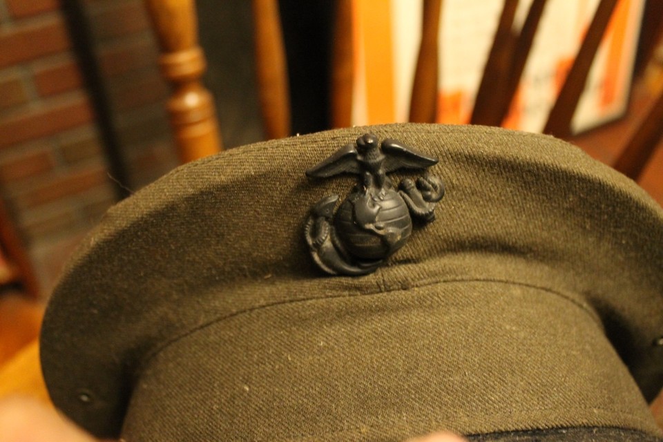 WWII US Marine Corps Enlisted Dress Cap Hat ~ 7 1/8 | eBay