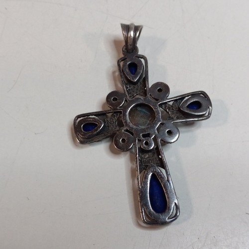 Nicky Butler Sterling Silver Multi-Stone Cross Necklace - 12.7g | eBay