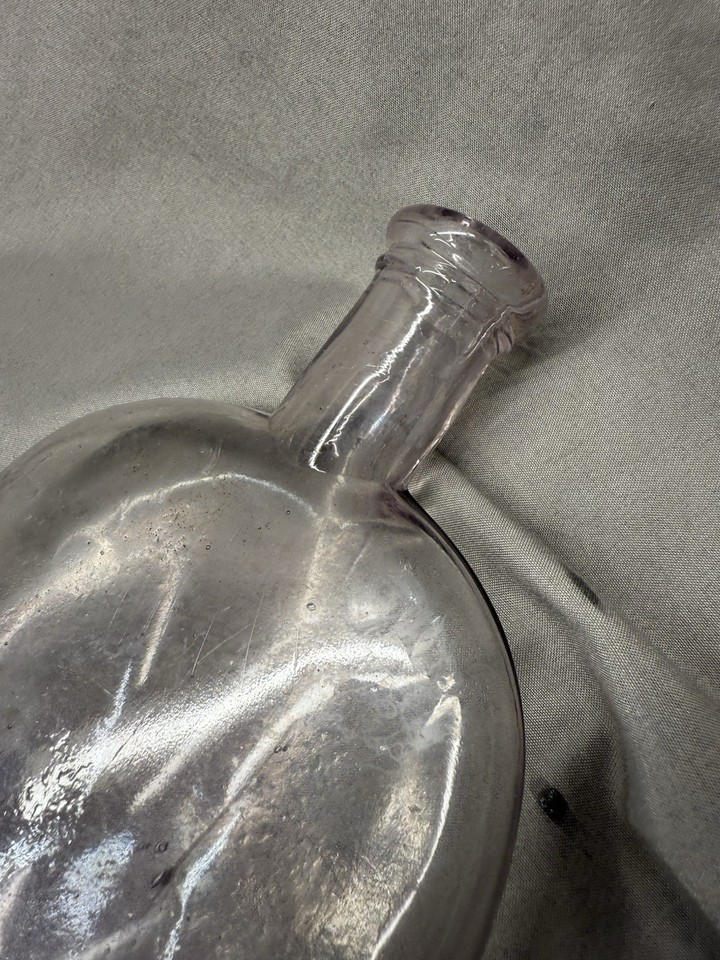 Vintage Pumpkin Seed Whiskey Glass Flask Bottle Antique 6-3/4" | eBay