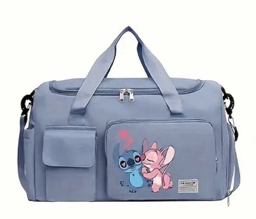 Stitch Travel Bag Large Duffle Foldable Weekend Tote Valentines ...