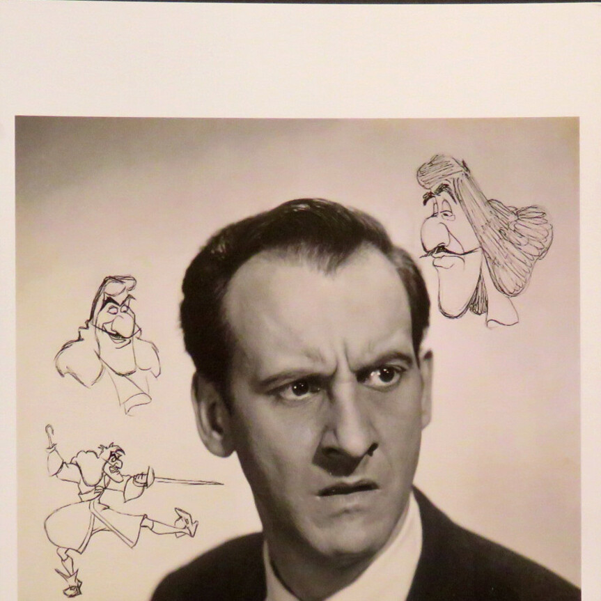 Hans Conried Captain Hook Print w/ Animated Drawings Autographed By ...