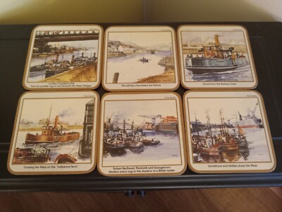 Vintage Six Traditional Coasters Set pimpernel Ships Boats Sailboats | eBay