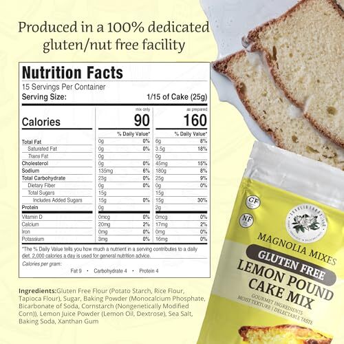 Magnolia Mixes - Lemon Pound Cake Mix - Easy 3-Step Baking with ...
