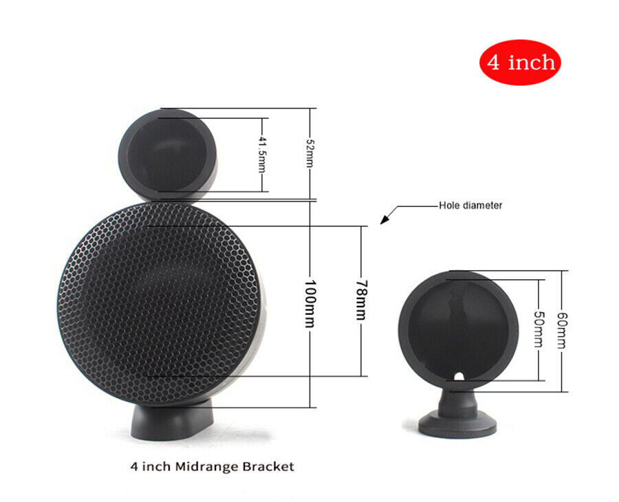 4" Car Audio Three-way Tweeter Speaker Holder Pod A Pillar Modified ...