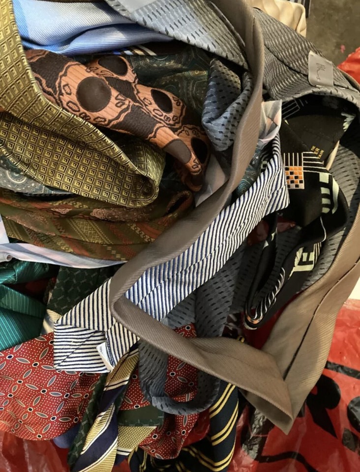 Job Lot Bulk Bundle 100 Used Mens Neckties Assorted Brands Styles Job ...