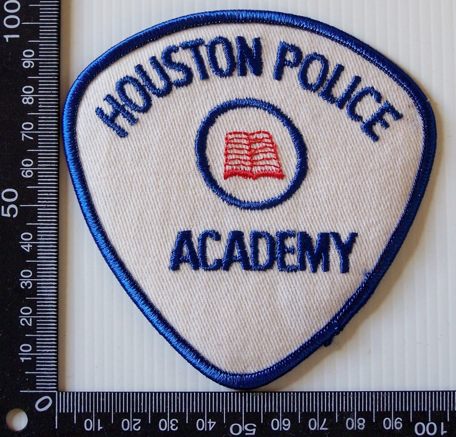 VINTAGE HOUSTON POLICE ACADEMY EMBROIDERED PATCH WOVEN CLOTH SEW-ON ...
