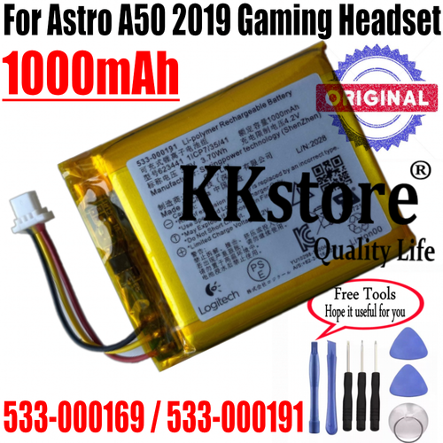 1000mAh Battery 533-000169 , 533-000191 For Astro A50 (2019) Gaming ...
