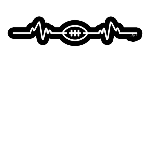 2 x Large Car Stickers - american football pulse Decal Bumper Laptop ...