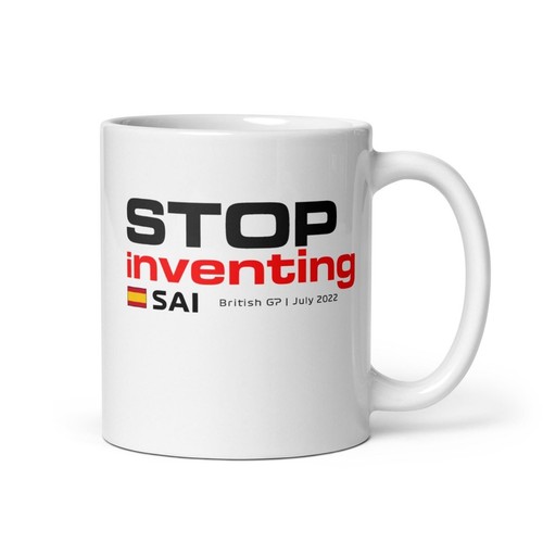 Carlos Sainz Ferrari Formula 1 Stop Inventing Mug | eBay UK