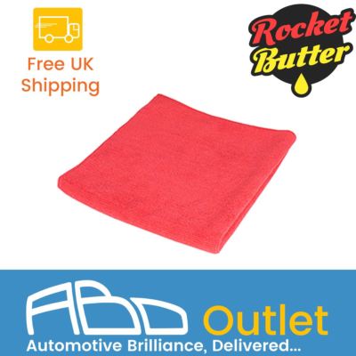 Rocket Butter Softie Car Detailing Microfibre Cloth Red 10 Pack | eBay
