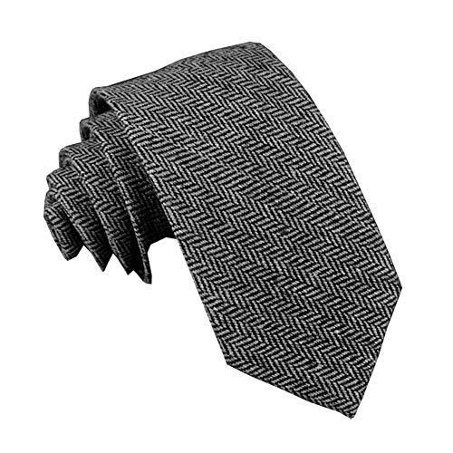 Men's Suit Necktie Tweed Wool Neckcloth Herringbone Woven Neckwear ...