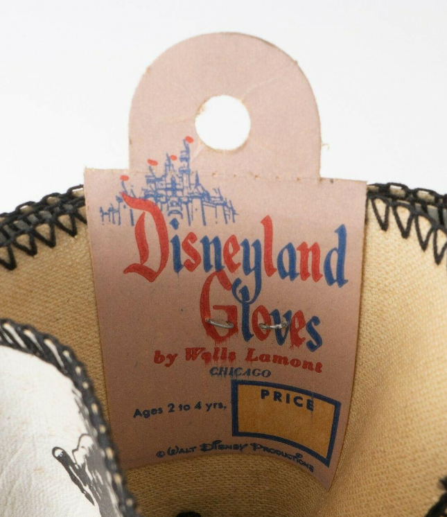 1950S ORIGINAL PROMOTIONAL DISNEYLAND GLOVES ZORRO W/ RING PLUS TAG ...