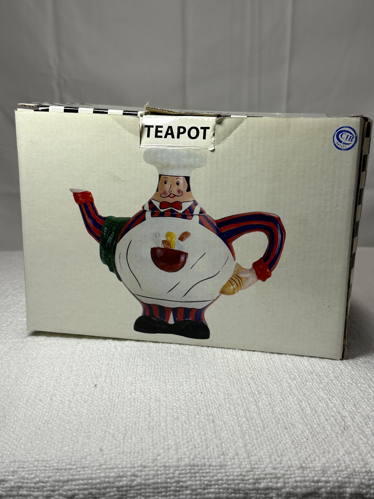 Trisa Hand Painted Ceramic Aproned Chef Whimsical Teapot - Cute Teapot ...