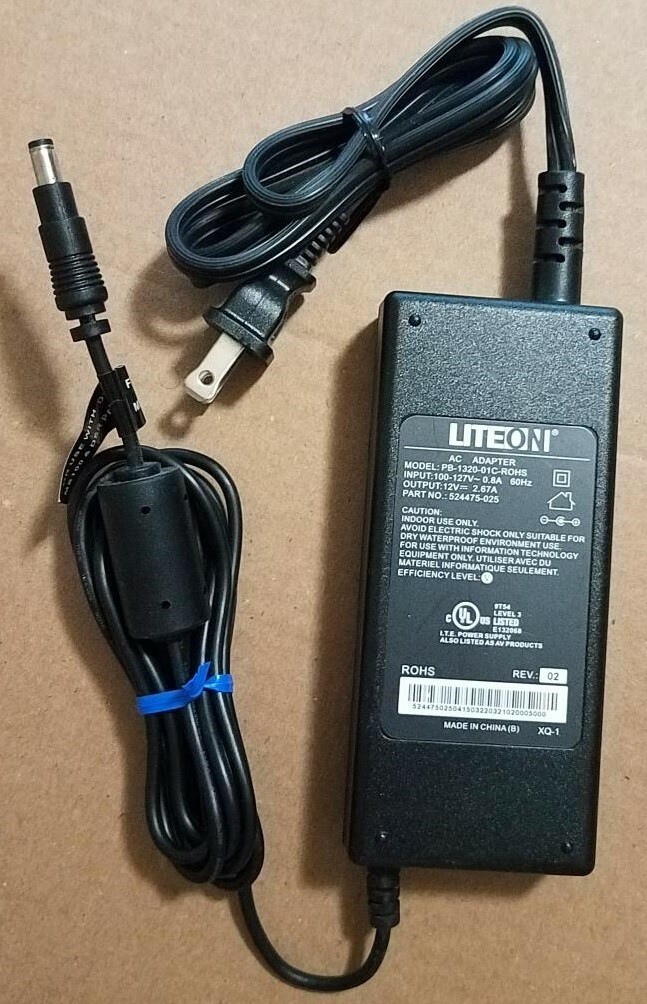 LITEON Power AC Adapter Transformer Output 12V DC 2.67A Model PB-1320 ...
