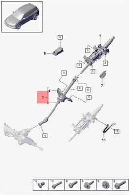 Genuine PORSCHE Cayenne 9YA Intermediate Steering Shaft PAB419753 | eBay