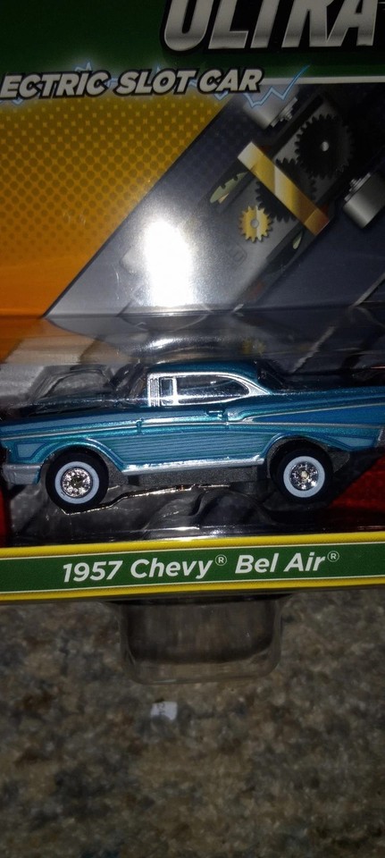 4 new Auto World Electric Slot Cars Thunderjet Ultra G STANG 57 BEL ...