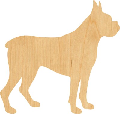 Boxer Dog Laser Cut Out Wood Shape Craft Supply - Woodcraft Cutout | eBay