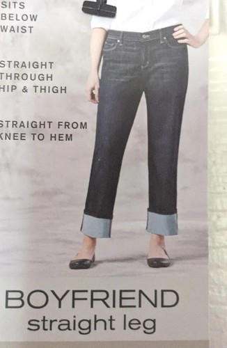 Liz Claiborne Straight Leg Boyfriend Jeans, Sits Below Waist Size 4L | eBay