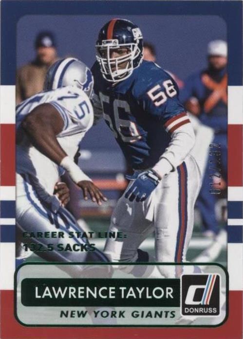 2015 Panini Donruss - Lawrence Taylor #171 Career Stat Line /132 for ...