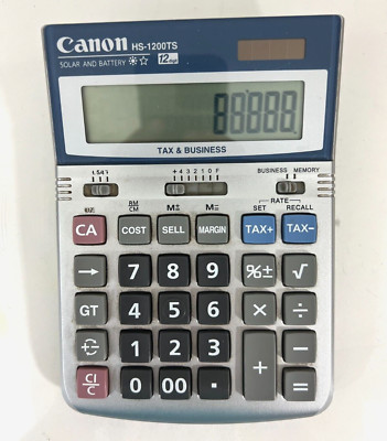 Canon HS-1200TS 12-Digit Tax & Business Calculator Silver 13803141535| eBay