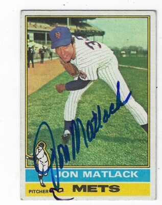 Autographed JON MATLACK New York Mets 1976 Topps card #190 w/ COA | eBay