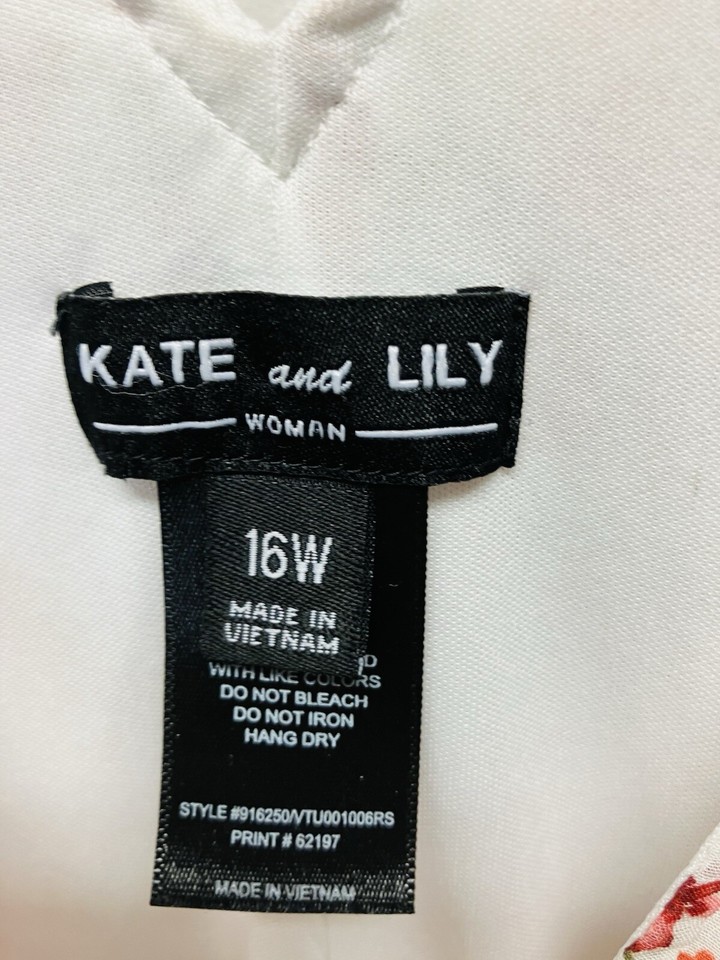 Kate and Lily Floral Sleeveless Dress Women’s Size 16W | eBay