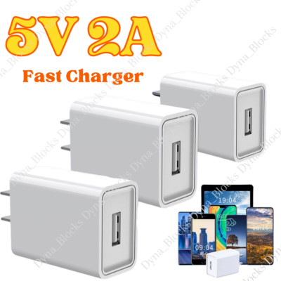 3X US Plug 5V 2A USB Port Wall Charger 5 Volt 2 Amp Power Adapter ...