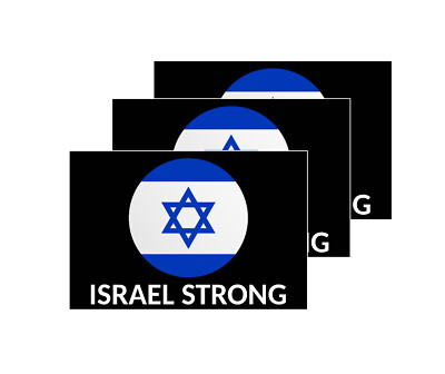 3x stickers Israel Strong 5''x3'' SUPPORT ISRAEL Bumper Decal window ...
