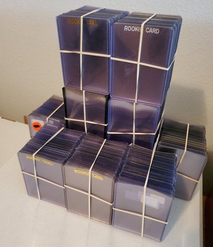 50 Used Rigid Top Loaders for Sports Card, Pokemon, etc • 35pt assorted ...