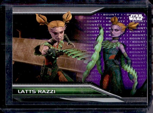 2021 Topps Star Wars Bounty Hunters Latts Razzi Level 1 Purple #70/99 ...