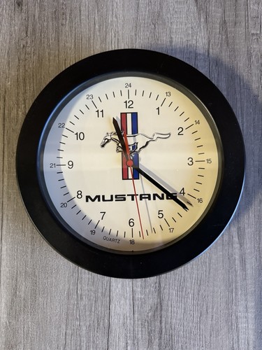 Mustang Ford Motor Company Wall Clock Excellent Used Condition Works | eBay