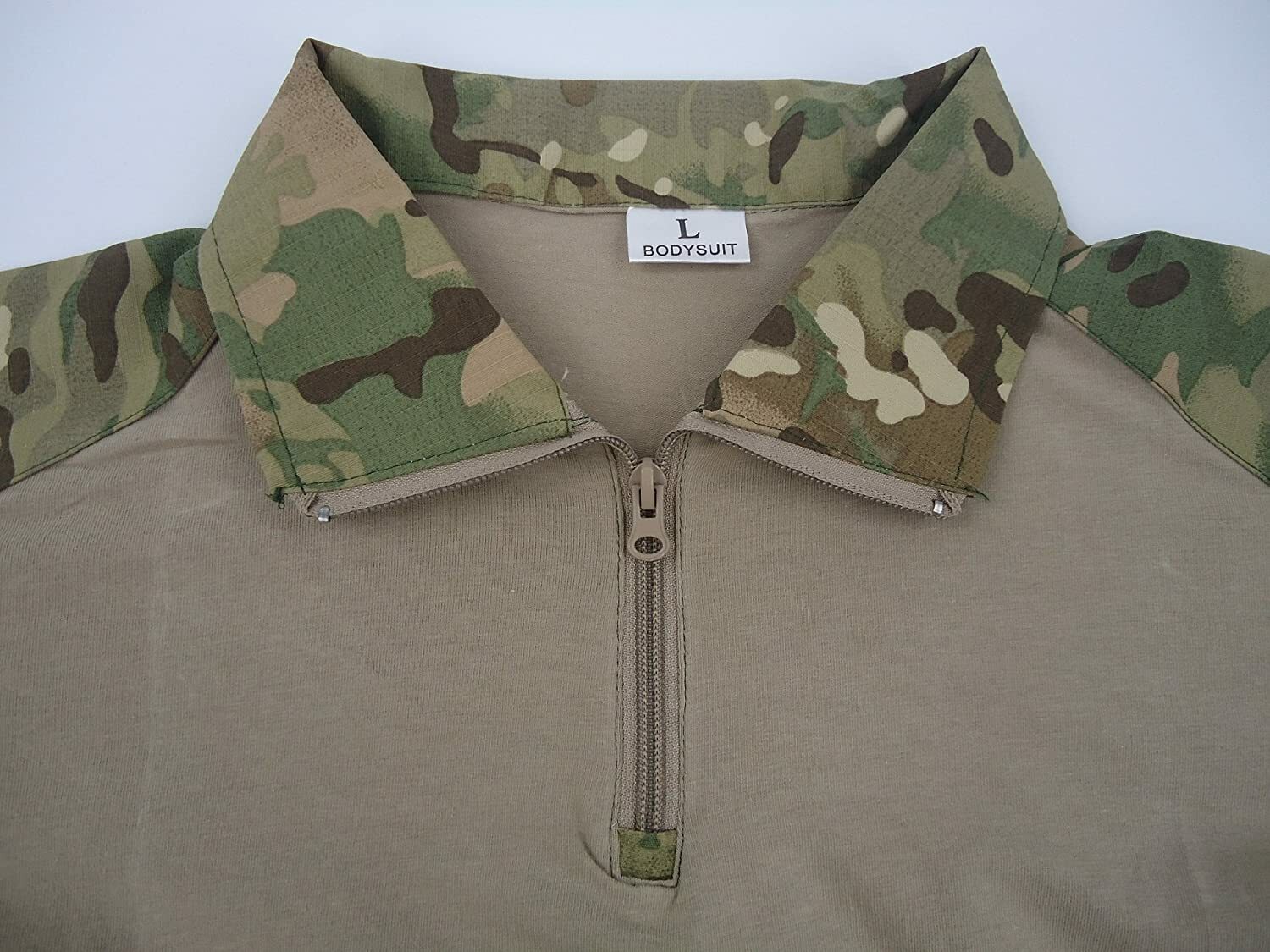 Men's Army Shirts Military Tactical Training Shirts 1/4 Zip Ripstop ...