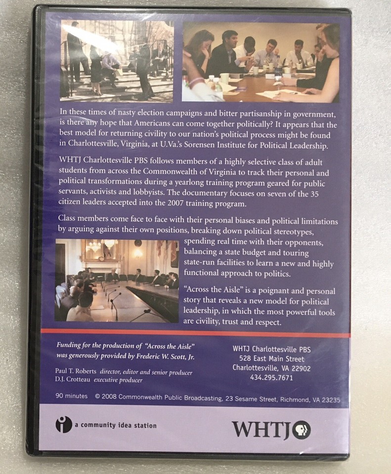 Across The Aisle: Trust Civility Respect In Politics (DVD, 2008, WHTJ ...
