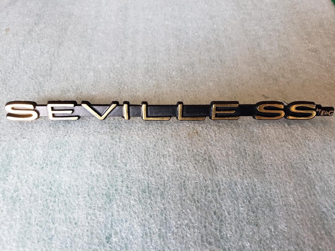 Brand New Genuine Original E&G Classics Gold SEVILLE SS Emblem Cadillac ...