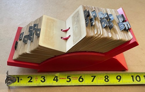 VTG 1960s MCM Mid-Century RED PLASTIC Genuine ROLODEX Complete Cards ...