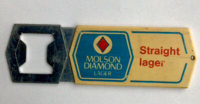 Vintage Molson Diamond Straight Lager Beer Opener #54 | eBay
