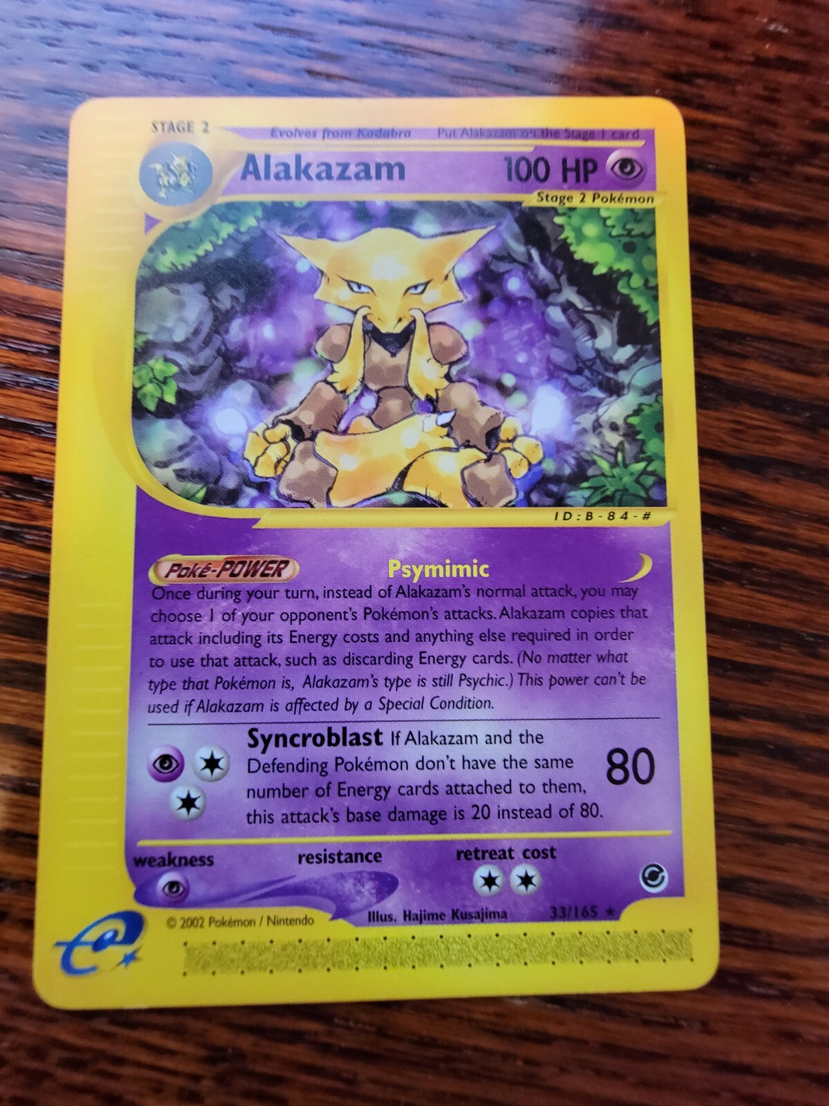 MP - Pokemon Card Alakazam Non Holo 33/165 Rare Expedition Base Set ...