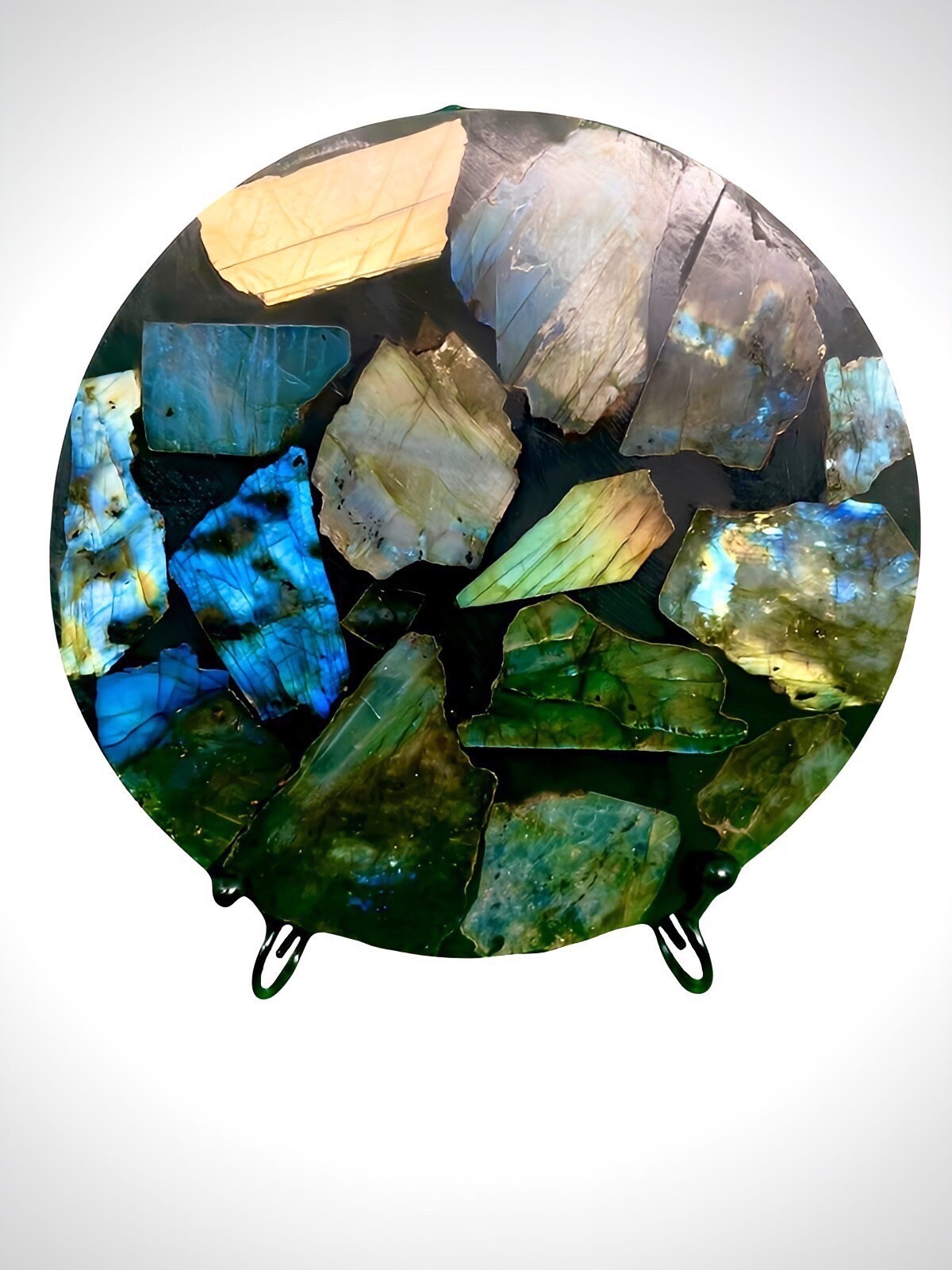 Labradorite 4.3-5" Round Crystals Coasters Stones Minerals Bar ...