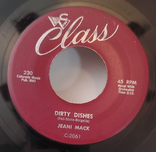 Jeani Mack JIMMY / DIRTY DISHES (ROCKABILLY 45) #230 PLAYS VG TO VG+ | eBay