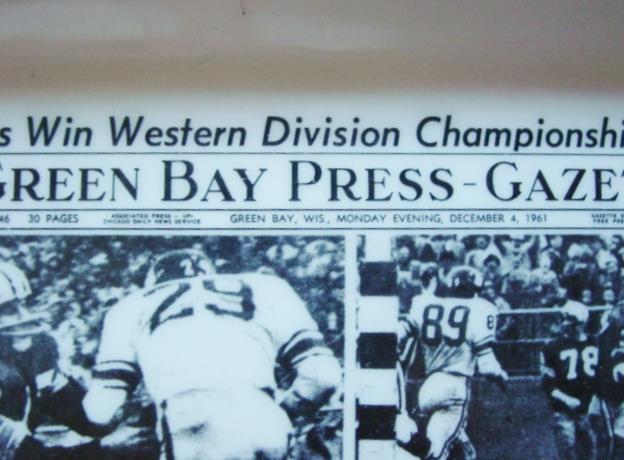 Burnham GREEN BAY PACKERS PLATE 1961 Western Division Championship ...
