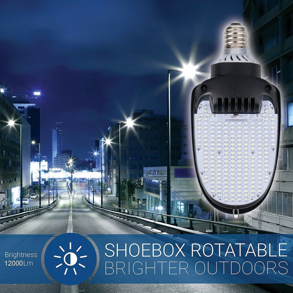 115W LED Shoebox Light Bulb Rotatable Retrofit Kit E39 Large Mogul UL ...