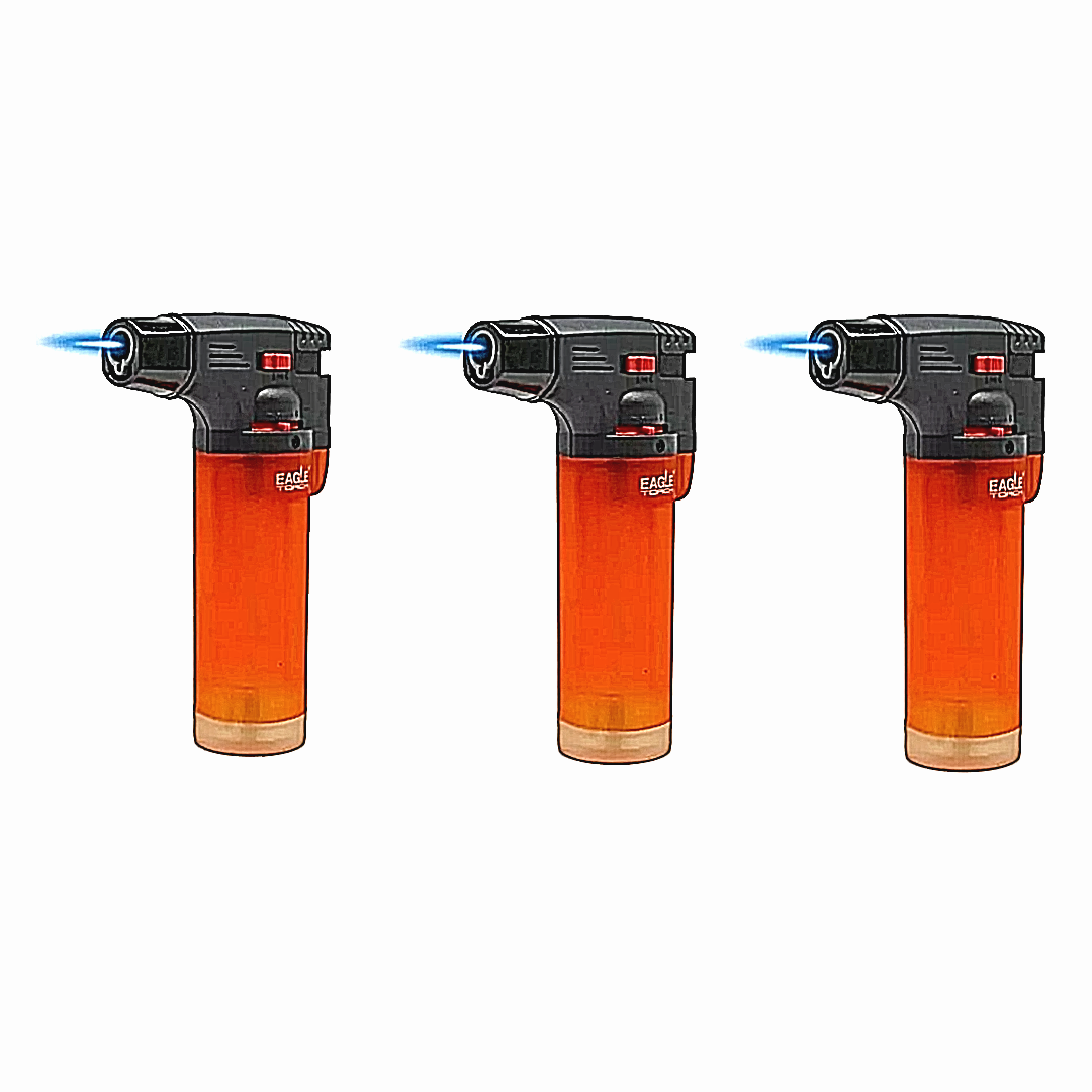Eagle Torch Lighters Butane Refillable Single Jet Flame Windproof Blow ...