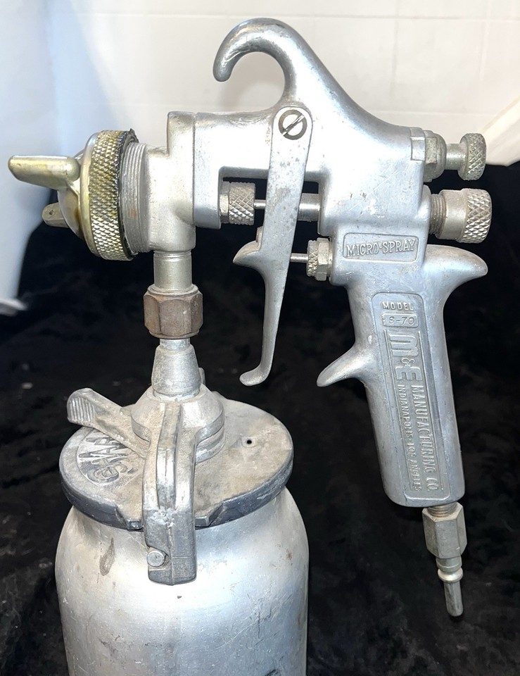Vtg M & E Mfg Model S-70 Paint Gun / Sprayer - with SHARPE Canister ...