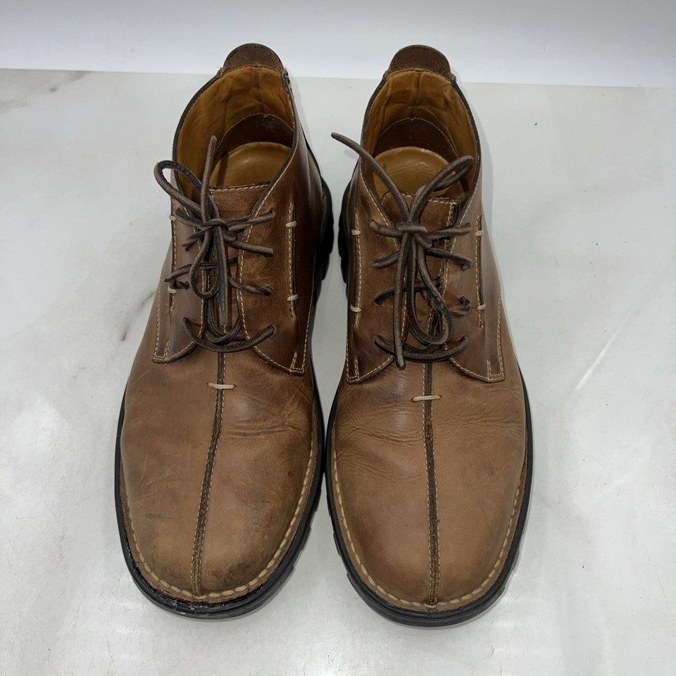 HS Trask Boots Men’s Sz 9M Brown Leather Lace Ups Chukka Brazil | eBay