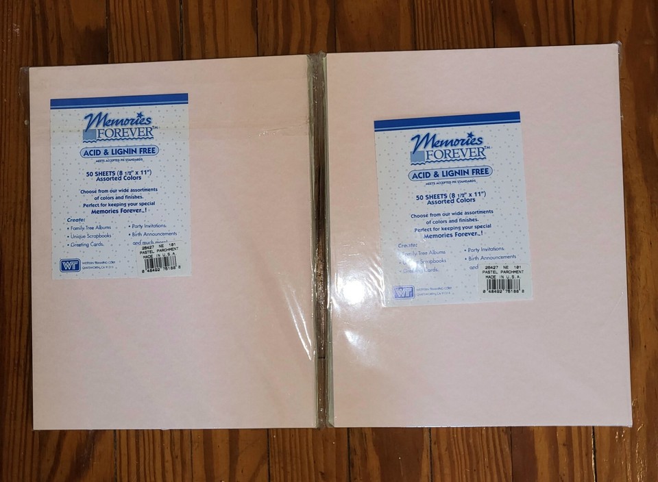 Memories Forever 8.5"x11" Pastel Parchment Cardstock Two 50 packs. Get ...