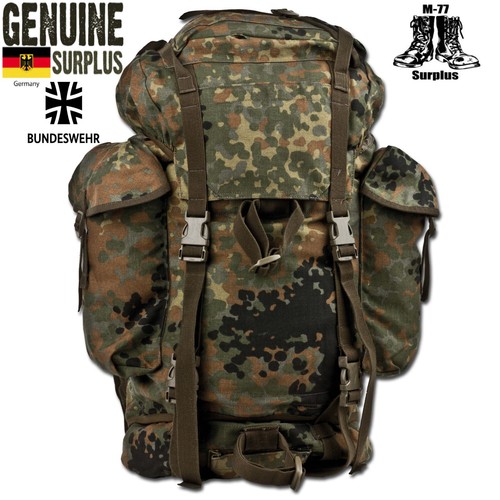 Genuine German Army 65L Flecktarn Ruckack BW Bundeswehr Surplus Combat ...